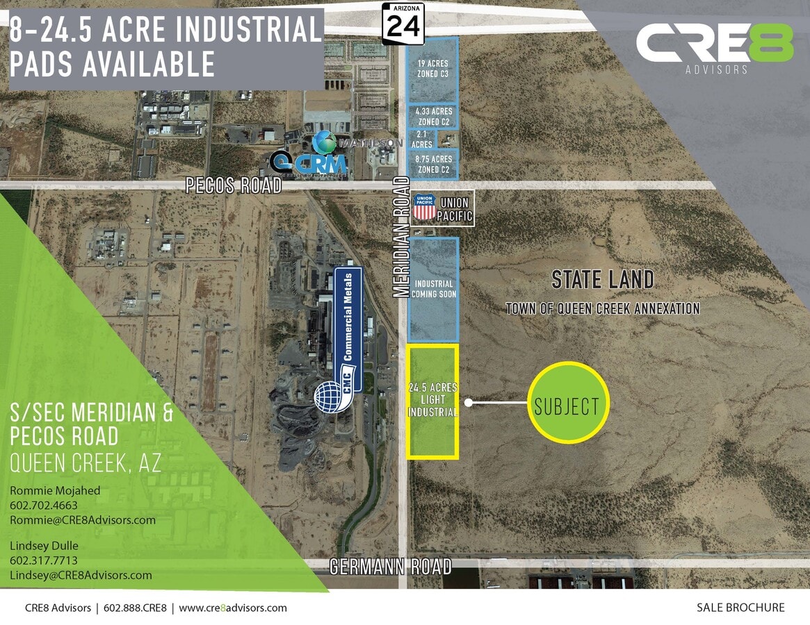 NNEC Of Germann Rd & Meridian Rd, Queen Creek, AZ 85140 - 24.5 Acres ...