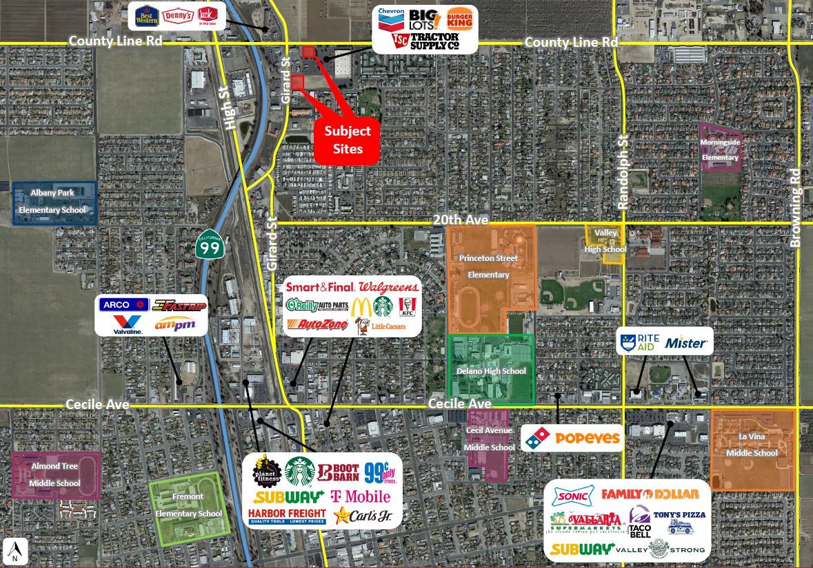 County Line Rd, Delano, CA 93215 - County Line Road & Girard Street ...