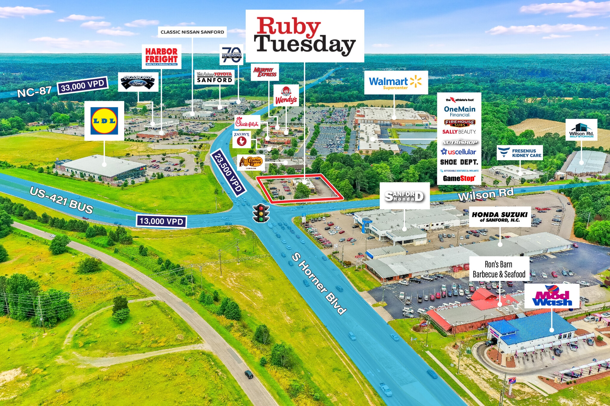 3210 S Horner Blvd, Sanford, NC 27332 - Ruby Tuesday | Hard Corner | Absolute NNN | LoopNet