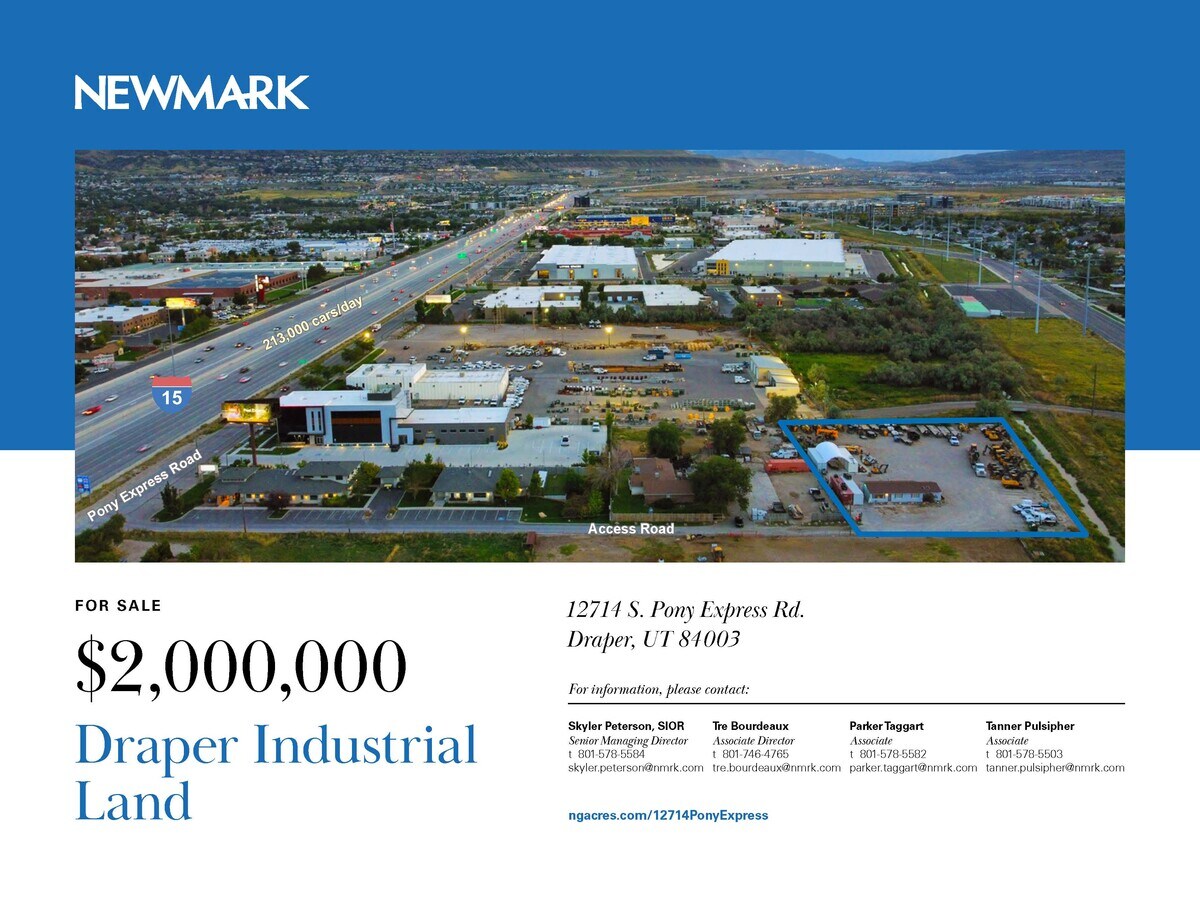 12714 S Pony Express Rd, Draper, UT 84020 - Draper Industrial Land ...