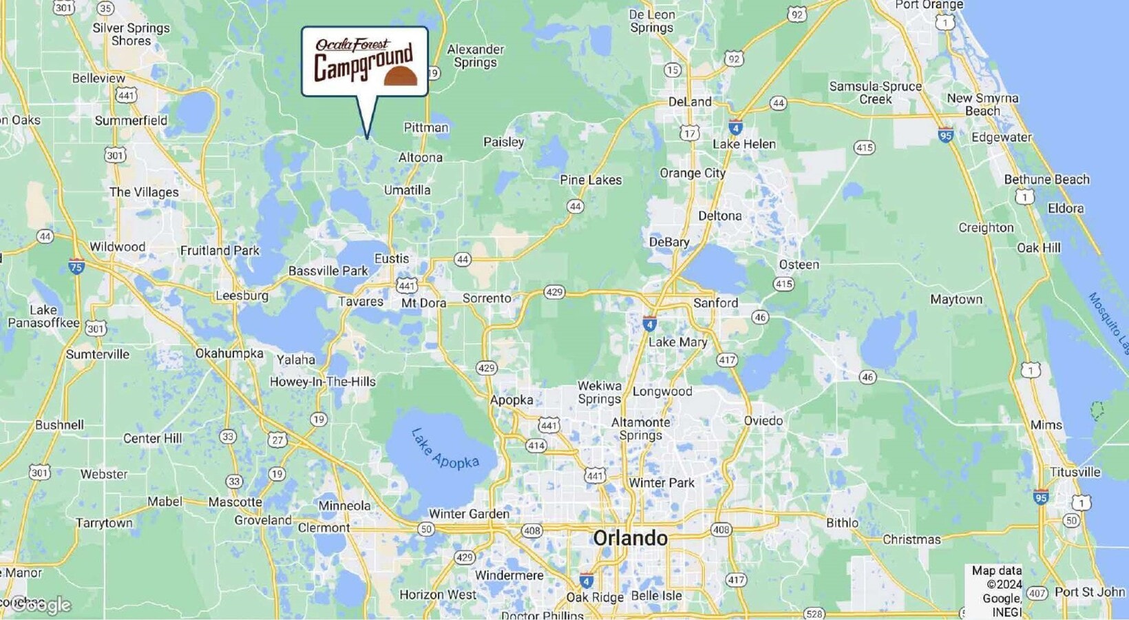 26301 SE Highway 42, Umatilla, FL 32784 - Ocala Forest Campground ...