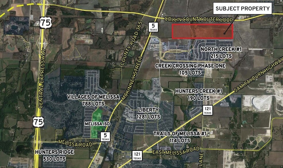 SW Corner of Collin County Outer Loop and CR 418, Melissa, TX 75454 - 144 AC in Melissa ETJ ...