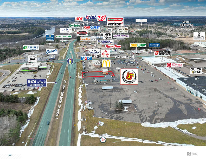 3450 E Main St, Merrill, WI 54452 - Take 5 | 10yrs Remain Corp Abs NNN ...