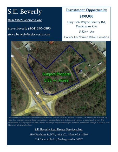 Hwy 129 Pendergrass Ga 30567 Loopnet