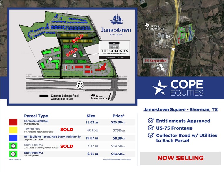 US-75 & Akers Road, Sherman, TX 75090 - Jamestown Square Development | LoopNet
