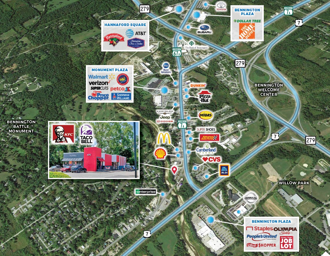 100 Northside Dr, Bennington, VT 05201 - KFC - Taco Bell | LoopNet