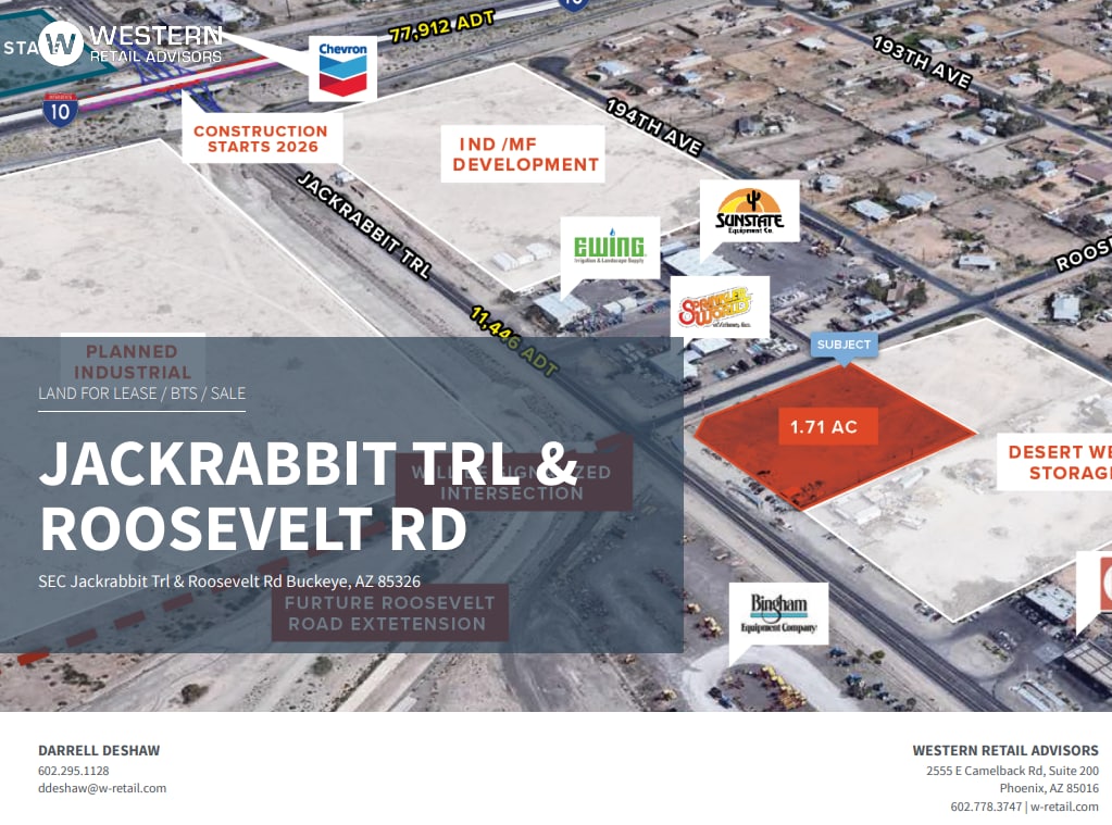 N Jackrabbit Trl, Buckeye, AZ 85326 - SEC Jackrabbit & Roosevelt - LAND | LoopNet